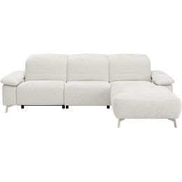 Ecksofa Musterring "MR 370, intelligenter Komfort im modernen Design", platin, B:280cm H:83cm T:180cm, 8% Baumwolle, 92% Polyester, Sofas, Ecksofa, Optionale Relaxfunktion, flexible Kopfteile & klappbare Armlehnen
