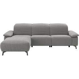 Ecksofa Musterring "MR 370, intelligenter Komfort im modernen Design", grau, B:280cm H:83cm T:180cm, 95% Polyester, 5% Nylon, Sofas, Ecksofa, Optionale Relaxfunktion, flexible Kopfteile & klappbare Armlehnen