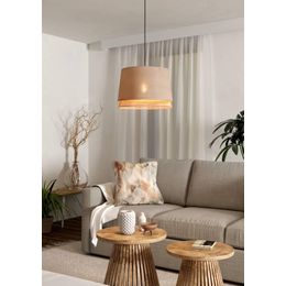 Eglo H&auml;ngeleuchte "TABLEY Pendellampe, Stahl und Textil, E27, IP20, Esszimmerlampe, Lampe", schwarz (schwarz natur, braun), 1, &Oslash; 38cm H: 110cm, 1 Stk., Leuchten, H&auml;ngeleuchte, H110 x &Oslash;38 cm, schwarz, 1X40W exkl., H&auml;ngeleuchte
