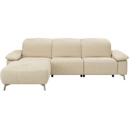 Ecksofa Musterring "MR 370, intelligenter Komfort im modernen Design", nature, B:280cm H:83cm T:180cm, 8% Baumwolle, 92% Polyester, Sofas, Ecksofa, Optionale Relaxfunktion, flexible Kopfteile & klappbare Armlehnen