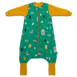 Babyschlafsack SCHLUMMERSACK "Schlafsack mit F&uuml;&szlig;en 3.5 Tog" Gr. 110, waldtiere, Schlafs&auml;cke, Baby, L: 110cm, Obermaterial: 100% Baumwolle CO(Bio)., L:110cm