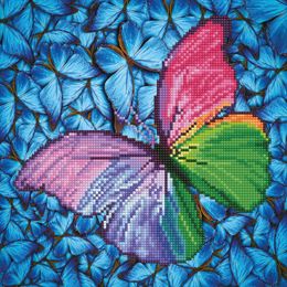 Kreativset DIAMOND DOTZ "Diamond Painting Schmetterling", bunt, Kreativsets, Kinder