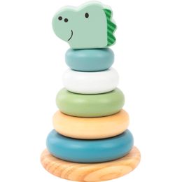 Stapelspielzeug Sterntaler "Dino Rexi Stapelturm Holz", bunt, Stapelspielzeug, BabyH:13cm &Oslash;:7cm, Holz, H:13cm &Oslash;:7cm