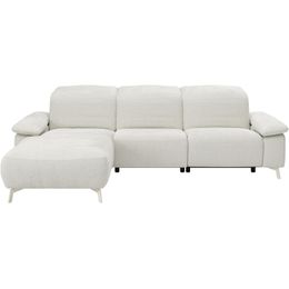 Ecksofa Musterring "MR 370, intelligenter Komfort im modernen Design", snow, B:280cm H:83cm T:180cm, 8% Baumwolle, 92% Polyester, Sofas, Ecksofa, Optionale Relaxfunktion, flexible Kopfteile & klappbare Armlehnen