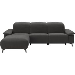 Ecksofa Musterring "MR 370, intelligenter Komfort im modernen Design", grau (anthrazit), B:280cm H:83cm T:180cm, 95% Polyester, 5% Nylon, Sofas, Ecksofa, Optionale Relaxfunktion, flexible Kopfteile & klappbare Armlehnen