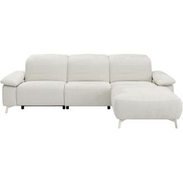 Ecksofa Musterring "MR 370, intelligenter Komfort im modernen Design", snow, B:280cm H:83cm T:180cm, 8% Baumwolle, 92% Polyester, Sofas, Ecksofa, Optionale Relaxfunktion, flexible Kopfteile & klappbare Armlehnen