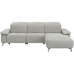 Ecksofa Musterring "MR 370, intelligenter Komfort im modernen Design", light, grau, B:280cm H:83cm T:180cm, 8% Baumwolle, 92% Polyester, Sofas, Ecksofa, Optionale Relaxfunktion, flexible Kopfteile & klappbare Armlehnen