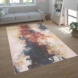 Teppich Paco Home "Ryan 934", bunt (mehrfarbig), B:120cm H:12mm L:160cm, Polypropylen (PP), Teppiche, Teppich, Kurzflor, modernes abstraktes Design, Wohnzimmer, Schlafzimmer