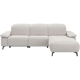 Ecksofa Musterring "MR 370, intelligenter Komfort im modernen Design", beige (nature), B:280cm H:83cm T:180cm, 100% Polyester, Sofas, Ecksofa, Optionale Relaxfunktion, flexible Kopfteile & klappbare Armlehnen