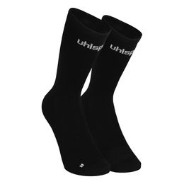 Socken Uhlsport "Socken ID Kids", M&auml;dchen, Gr. 26-30, schwarz (schwarz, wei&szlig;), Obermaterial: 90% Polyester PES. 10% Elasthan EL., Socken Socken