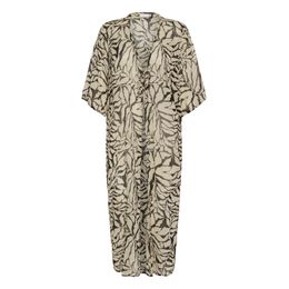 Badekleid Kaffe "Accessoires KAsea", Damen, Gr. 36, N-Gr, beige (schwarz, chalk leaf print), Obermaterial: 100% Polyester PES., Badeanz&uuml;ge