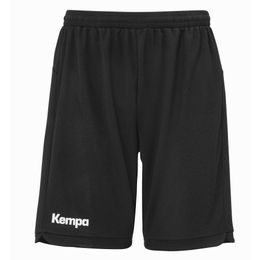 Shorts Kempa "Shorts PRIME SHORTS Kids", M&auml;dchen, Gr. 128, N-Gr, schwarz (royal), Obermaterial: 100% Polyester PES., Hosen Shorts