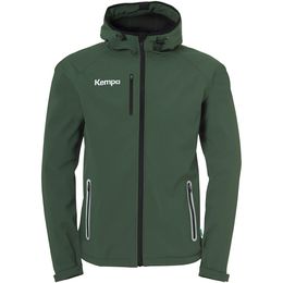 Softshelljacke Kempa "SOFTSHELL JACKE SOFTSHELL", Herren, Gr. 4XL, schwarz olive, Obermaterial: 100% Polyester Pol. recyc.., Jacken Softshelljacke