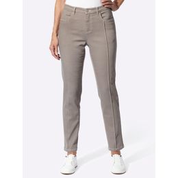Bequeme Jeans Classic Basics, Damen, Gr. 38, Normalgr&ouml;&szlig;en, taupe, 81% Baumwolle, 17% Polyester, 2% Elasthan, unifarben, lang, Jeans