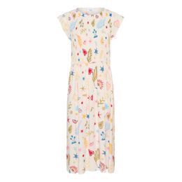 Midikleid Saint Tropez "Kleid GislaSZ", Damen, Gr. L, N-Gr, beige (playful placement), Obermaterial: 100% Viskose LENZING ECOVERO CV LenzEcov., Kleider Midikleid