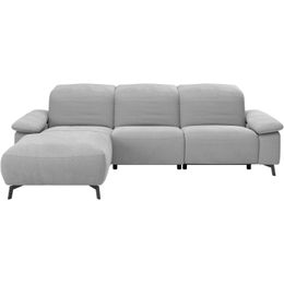 Ecksofa Musterring "MR 370, intelligenter Komfort im modernen Design", grau, B:280cm H:83cm T:180cm, 94% Polyester, 6% Nylon, Sofas, Ecksofa, Optionale Relaxfunktion, flexible Kopfteile & klappbare Armlehnen