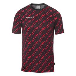 Trainingsshirt Uhlsport "Trainings-T-Shirt Progressive 28 Kids", M&auml;dchen, Gr. 116, rot (schwarz, rot), Obermaterial: 100% Polyester Pol. recyc.., Shirts