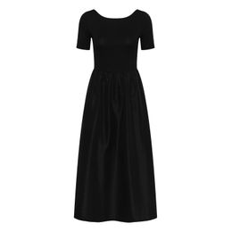 Midikleid Kaffe "Kleid KAkirsten", Damen, Gr. L, N-Gr, schwarz deep, Obermaterial: 61% Polyester PES. 31% Viskose CV. 8% Elasthan EL., Kleider Midikleid
