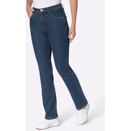 Bequeme Jeans Classic Basics, Damen, Gr. 38, Normalgr&ouml;&szlig;en, blau, stone, washed, 81% Baumwolle, 17% Polyester, 2% Elasthan, unifarben, lang, Jeans