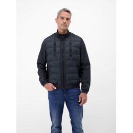 Outdoorjacke Lerros "Sportliche Hybrid-Jacke", Herren, Gr. L, blau night, 100% Polyester, Jacken Outdoorjacke, Wasser- und windabweisend, leicht gef&uuml;ttert, langarm, Brusttaschen