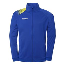 Trainingsjacke Kempa "Trainingsjacke Ambition 28 Poly Kids", M&auml;dchen, Gr. 116, royal, limonengelb, Obermaterial: 100% Polyester Pol. recyc.., Jacken Trainingsjacke