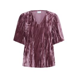 Kurzarmbluse Kaffe "Kurzarm-Bluse KAelva", Damen, Gr. M, tulipwood, Obermaterial: 95% Polyester Pol. recyc.. 5% Elasthan EL., Blusen