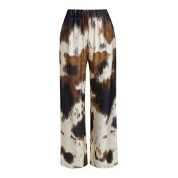 Smith & Soul Stoffhose SMITH & SOUL, Damen, Gr. L, N-Gr, schwarz choc print, Web, Obermaterial: 100% Viskose, gemustert, weit lang, Hosen Stoffhose, mit Elastikbund und Allover-Print