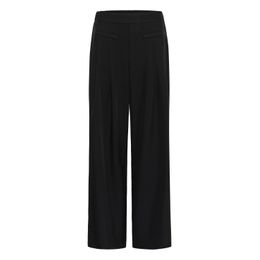 Stoffhose Kaffe "Casual Hose KAvictorina", Damen, Gr. 34, N-Gr, schwarz (schwarz deep cc), Obermaterial: 95% Polyester PES. 5% Elasthan EL., Hosen Stoffhose