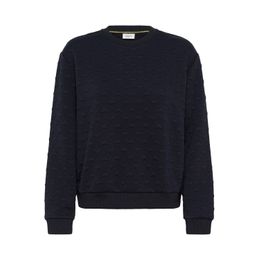 Sweatshirt Saint Tropez "Sweatshirt PadmiaSZ", Damen, Gr. L, blau (night sky), Obermaterial: 98% Polyester Pol. recyc.. 2% Elasthan EL., Sweatshirts Sweatshirt
