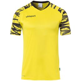 Trainingsshirt Uhlsport "Trainings-T-Shirt GOAL 25 TRIKOT Kids", M&auml;dchen, Gr. 116, limonengelb, schwarz, Obermaterial: 100% Polyester Pol. recyc.., Shirts