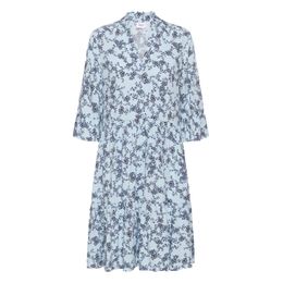 Midikleid Saint Tropez "Kleid EdaSZ", Damen, Gr. L, N-Gr, blau (skyway eclipse spring floral), Obermaterial: 100% Viskose LENZING ECOVERO CV LenzEcov., Kleider Midikleid