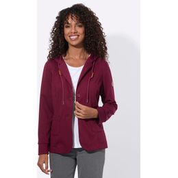 Shirtjacke Casual Looks "Shirtjacke", Damen, Gr. 40, bordeaux, 76% Polyester, 20% Viskose, 4% Elasthan, unifarben, Shirts Shirtjacke