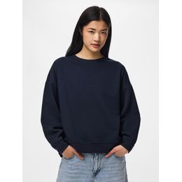 Sweatshirt Pieces "PCCHILLI LS LOOSE FIT SWEAT TOP NOOS BC", Damen, Gr. L, sky captain, Sweatware, Obermaterial: 50% Baumwolle, 50% Polyester, unifarben, loose fit normal, Rundhals, Sweatshirts Sweatshirt, Baumwollmischung