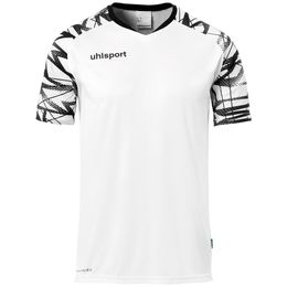 Trainingsshirt Uhlsport "Trainings-T-Shirt GOAL 25 TRIKOT Kids", M&auml;dchen, Gr. 116, wei&szlig;, schwarz, Obermaterial: 100% Polyester Pol. recyc.., Shirts