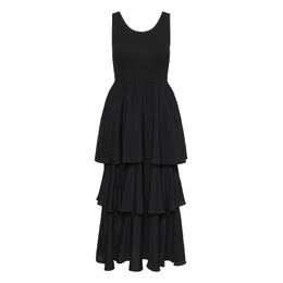 Midikleid Kaffe "Kleid KAerika", Damen, Gr. S, N-Gr, schwarz (schwarz deep), Obermaterial: 61% Polyester PES. 31% Viskose CV. 8% Elasthan EL., Kleider Midikleid