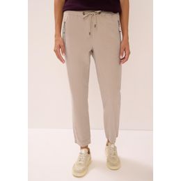 Cordhose Cecil, Damen, Gr. XL, L&auml;nge 28, beige (eggshell wei&szlig;), Web, 98% Baumwolle, 2% Elasthan, unifarben, comfort fit kn&ouml;chellang, Hosen Cordhose, Middle Waist