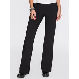 Webhose Inspirationen, Damen, Gr. 40, Normalgr&ouml;&szlig;en, schwarz, 63% Polyester, 33% Viskose, 4% Elasthan, unifarben, Hosen