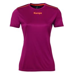 T-Shirt Kempa "Shirt POLY WOMEN", Damen, Gr. XXL, rot (deep rot), Obermaterial: 100% Polyester Pol. recyc.., Shirts T-Shirt