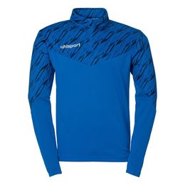 Trainingspullover Uhlsport "1/4 ZIP TOP Progressive 28 Kids", M&auml;dchen, Gr. 140, blau (azurblau), Obermaterial: 100% Polyester Pol. recyc.., Pullover