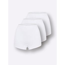 w&auml;schepur Panty W&Auml;SCHEPUR, Damen, Gr. 46, 3 Stk., wei&szlig;, 95% Baumwolle, 5% Elasthan, Unterhosen Panty
