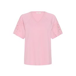 Kurzarmbluse Cream "Kurzarm-Bluse CRSuny", Damen, Gr. M, rosa (pink nectar), Obermaterial: 60% Baumwolle CO. 40% Modal CMD., Blusen