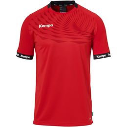 Trainingsshirt Kempa "Trainings-T-Shirt WAVE 26 Kids", Damen, Gr. 116, rot, chilirot, Obermaterial: 100% Polyester Pol. recyc.., Shirts