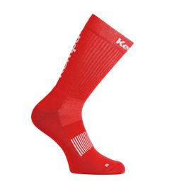 Socken Kempa "Socken LOGO CLASSIC", Herren, Gr. 37-40, rot (rot, wei&szlig;), Obermaterial: 80% Baumwolle CO. 18% Polyamid PA. 2% Elasthan EL., Socken Socken
