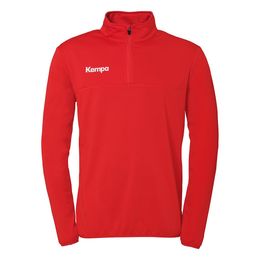 Trainingspullover Kempa "1/4 ZIP TOP 1/4 Zip Top Kids", M&auml;dchen, Gr. 116, rot, Obermaterial: 100% Polyester Pol. recyc.., Pullover