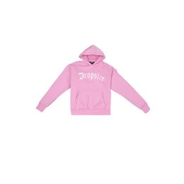 Hoodie DROPSIZE "Dropsize HEAVY LOGO DESIGN HOODIE", Herren, Gr. M, pink, 70% Baumwolle, 30% Polyester, bedruckt, Sweatshirts Hoodie