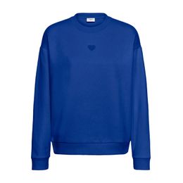 Sweatshirt Saint Tropez "Sweatshirt NachinaSZ", Damen, Gr. L, blau (surf blau), Obermaterial: 60% Baumwolle CO(Bio). 40% Polyester PES., Sweatshirts Sweatshirt