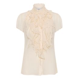 Langarmhemd Saint Tropez "Langarm - Hemd LiljaSZ", Damen, Gr. L, N-Gr, beige (creme), Obermaterial: 100% Polyester PES., Hemden