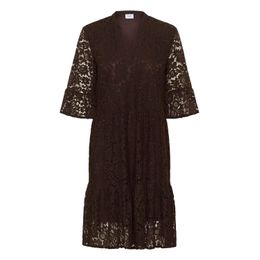 Midikleid Saint Tropez "Kleid ZannaSZ", Damen, Gr. M, N-Gr, mulch, Obermaterial: 40% Baumwolle CO. 30% Polyamid PA. 30% Viskose CV., Kleider Midikleid