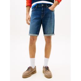 Shorts Tommy Jeans "RONNIE", Herren, Gr. 30, N-Gr, denim schwarz, Denim/Jeans, Obermaterial: 99% Baumwolle, 1% Elasthan, unifarben, regular fit kurz, Hosen Shorts, Regular fit mit Taschen