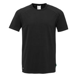 T-Shirt Uhlsport "T-Shirt ID Kids", M&auml;dchen, Gr. 128, schwarz, Obermaterial: 97% Baumwolle CO(Bio). 3% Elasthan EL., Shirts T-Shirt